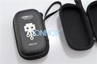 China Soft EVA Zipper Bag for Car Key Carbon Fibre PU 65x120x40mm Black for sale