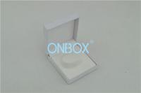 China White Leatherette Bangle Jewelry Box 85x90x33mm Eco Friendly Custom Logo for sale