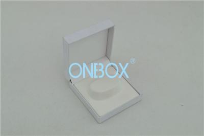 China White Leatherette Bangle Jewelry Box 85x90x33mm Eco Friendly Custom Logo for sale