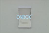 China White Leatherette Bangle Jewelry Box 85x90x33mm Eco Friendly Custom Logo for sale