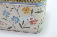 China Flower Printing Gift Boxes Leather External For Oil Bottles / Pefume for sale