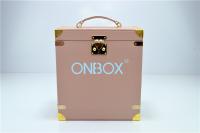 China Gold Metal Lock PU Leather Jewelry Case 245x155x155mm Custom Insert Travel Box for sale