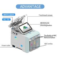 China Oxygen Microderm Hydro H2O2 Hydra Dermabrasion Machine With 6 Handles for sale