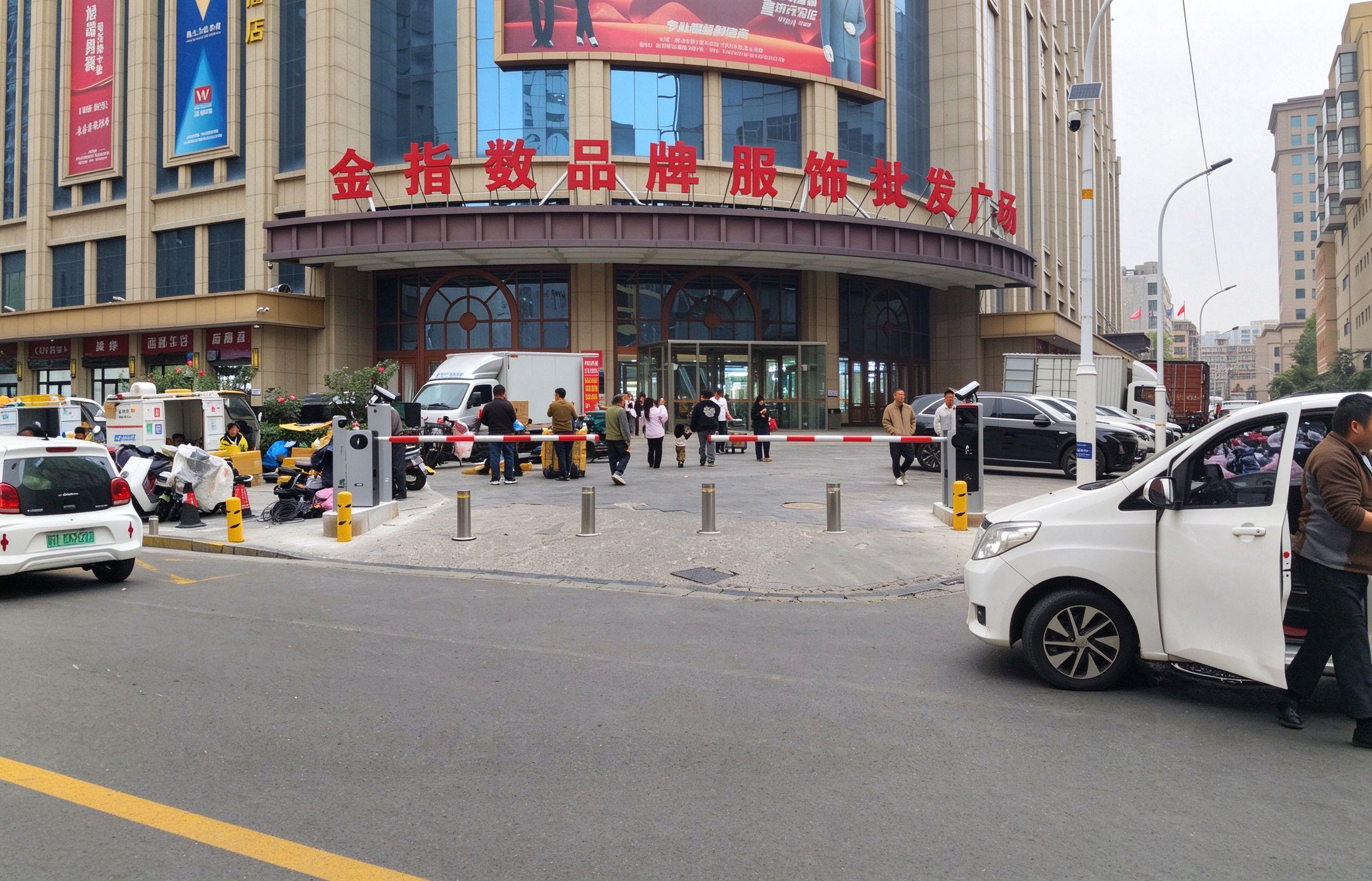Wide view of entrance with barrier gate