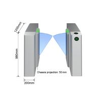 China Eagle Eye Series 0.3s Fast Opening High Speed Flap Barrier Gate with 304 Stainless Steel and Multi-beam Infrared Anti-pinch System for sale