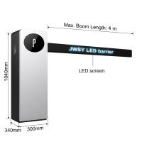 China LED Glowing Boom Barrier Gate with DC Brushless Motor and 4M Boom Length for Premium Parking Control for sale