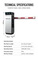 China Robot Series DC24V Boom Barrier Gate with 8 Million Cycles and 6m Straight Boom for Parking for sale