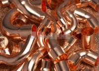China 15mm 22mm 35mm Heat Exchanger Components , Yellow 4 Way Copper Fitting for sale