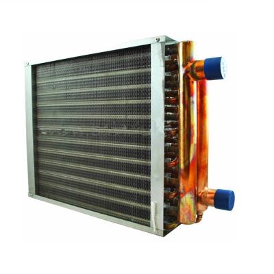 China 1.5HP Copper Tube Copper Fin Type Heat Exchanger OD7mm for sale