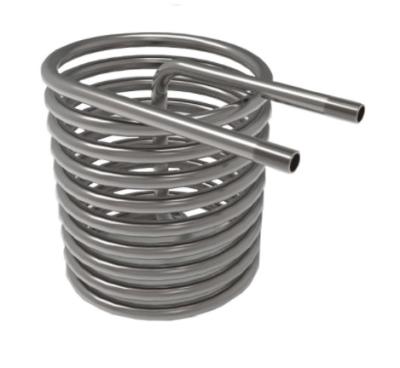 China 2.09m3/H Stainless Steel Coil Coaxial Heat Exchanger Freezing Prevention for sale