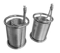China 20P Spiral Coil Coaxial Heat Exchanger Convenient Oil Returning Smoothly for sale
