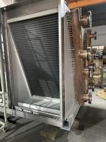 China 3500m3/H Corrugated V Type Dry Air Cooler Chiller PLC Controlled for sale