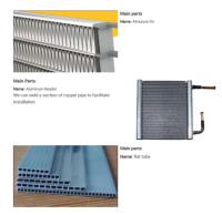 China Louver Serrate Shelled Microchannel Heat Exchanger For Ice Making Machine for sale