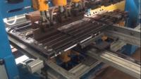 China Piercing Punching Fence Wire Mesh Welding Machine Pre Cutted Wire Feeding for sale