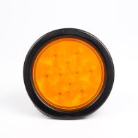 China 4 Inch Round Turn Signal Lights 10 LED PC Lens Waterproof Trailer Truck Tail Lights 12V DOT Compliant for sale