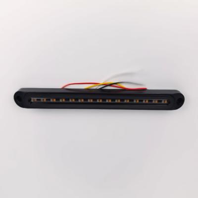 China 10 Inch LED Trailer Tail Light Bar Red & Amber Combined Brake Stop Turn Signal Lights for Truck Trailer Camper Van Boat Bus for sale