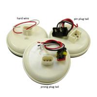 China 4 Inch 10LED Round Amber Turn Signal Tail Light Grommet Flush Mount with Plug IP67 Trailer Lights for RV Truck Trailers for sale