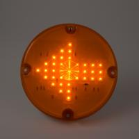 China 7 Inch Round Amber Turn Lamp 12V Arrow Display Indicator Lamp for Bus Truck for sale
