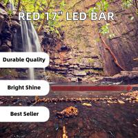China 17 Inch Red Waterproof LED Light Bar 9-LED Truck Trailer Strip Lamp with Stop Turn Tail Brake Functions Compatible 12V-24V for sale