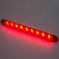 China 17 Inch Red Waterproof LED Light Bar 9-LED Truck Trailer Strip Lamp with Stop Turn Tail Brake Functions Compatible 12V-24V for sale