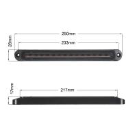 China 10-30V 9.8Inch Stop Tail Turn Signal Lamp 30 LED Red Amber Waterproof Light Bar for Heavy-Duty Truck Trailer Lorry Van for sale