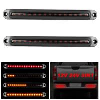 China 10-30V 9.8Inch Stop Tail Turn Signal Lamp 30 LED Red Amber Waterproof Light Bar for Heavy-Duty Truck Trailer Lorry Van for sale