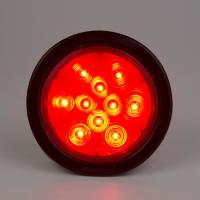 China 4 Inch Round LED Brake Light, 12V, 10 LEDs, DOT Certified, Heavy Duty, 3-Pin Plug & Grommet for Truck Trailer for sale