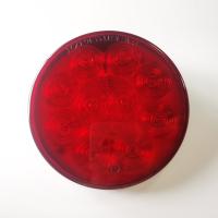 China 4 Inch Round LED Stop Turn Tail Lamp 12V LED Red 10 Diodes 3 Male Pin Grommet Mount Rear Brake Lamp for Truck Trailer for sale