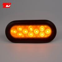China 12V 24V 6 Inch Oval Truck Lamp 10 LED Amber Turn Signal Light for Truck Trailer Lorry Van for sale