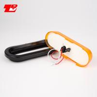 China 12V 24V 6 Inch Oval Truck Lamp 10 LED Amber Turn Signal Light for Truck Trailer Lorry Van for sale
