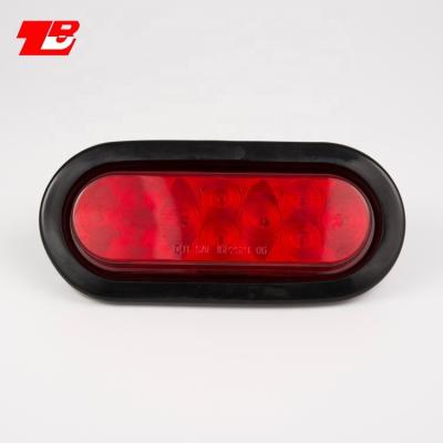 China 6 Inch Oval Rear Stop Turn Tail Lamp Waterproof RED Brake Lamp for Truck Trailer for sale