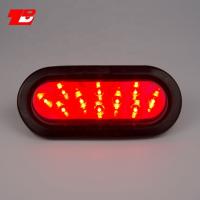 China 6 Inch Oval Rear Stop Turn Tail Lamp Waterproof RED Brake Lamp for Truck Trailer for sale
