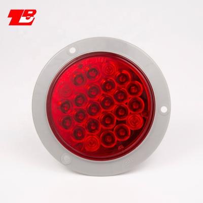 China 12v 24v Simi-Trailer Stop Turn Tail Light 4Inch Round LED Rear Lamp SAE Compliant 10 LED Brake Lamp for Truck Van Lorry Boat for sale