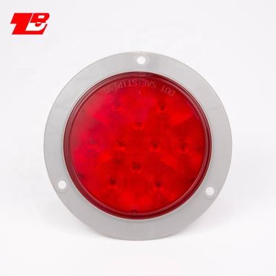 China 4Inch Round Integrated Tail Light LED Stop Tail Turn Lamp for Truck Trailer 12v 24v Waterproof Tail Light for sale