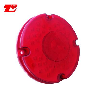 China 7 Inch Round Bus Rear Lamp 44LED Red Stop Turn Tail Light Heavy Duty Truck Trailer Lorry Van Bus Lamp Lights for sale