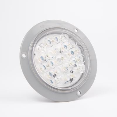 China 24 LEDs Super Bright 4 Inch Round Reverse Back up Trailer Lights Flange Mount IP67 Waterproof 12V for Trailer, Bus, Trucks for sale