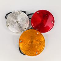 China Waterproof 3Inch Round Clearance Lamp Red Amber White 9LED Side Marker Light PC Lens Shockproof Indicator Lamp for Truck Trailer for sale