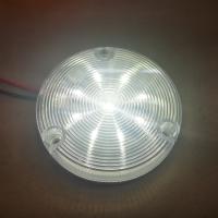 China Waterproof 3Inch Round Clearance Lamp Red Amber White 9LED Side Marker Light PC Lens Shockproof Indicator Lamp for Truck Trailer for sale