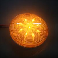 China Waterproof 3Inch Round Clearance Lamp Red Amber White 9LED Side Marker Light PC Lens Shockproof Indicator Lamp for Truck Trailer for sale