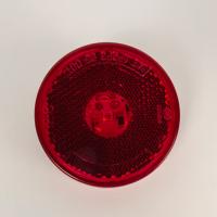 China 2.5Inch Round Side Marker Light 12V Waterproof Reflex Reflector Lens Marker and Clearance Light for Truck Trailer Campervan for sale