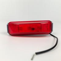 China PC Lens Waterproof Marker Light 3 LED Red Amber White 4 Inch Rectangle Side Marker Clearance Light Heavy-Duty Trailer Lights for sale
