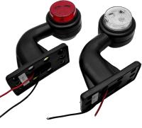 China Dual Face Red&White Truck Lamp 24V E-mark Certified Side Marker Light 10-30V High Quality PC Lens Waterproof Vehicle Lights for sale