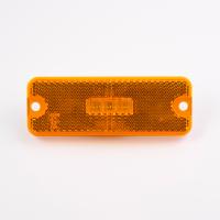 China 4Inch Rectangle Reflective Lens 3 LED Side Marker Light 24V E-mark Certified Amber Clearance Lamp for Truck Trailer for sale