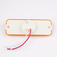 China 4Inch Rectangle Reflective Lens 3 LED Side Marker Light 24V E-mark Certified Amber Clearance Lamp for Truck Trailer for sale