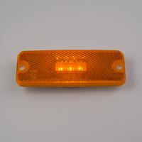 China 4Inch Rectangle Reflective Lens 3 LED Side Marker Light 24V E-mark Certified Amber Clearance Lamp for Truck Trailer for sale