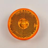 China 2.5Inch Round 1LED Side Marker Light 12V Amber Reflector Lens Indicator Lamp for Truck Trailer Lorry Van for sale