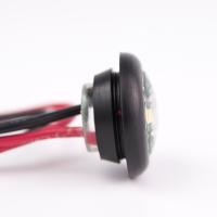 China E-mark 12v/24v Mini 3/4'' Round Polycarbonate Grommet Mount 3 Leds Side Marker Light for Trailers Trucks Made in China for sale