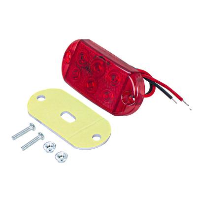 China 60MM 6 Beads Strobe Warning Lamp 12-80V Red Amber White Blue Green LED Side Marker Position Lamp for Truck Trailer Lorry Van RV for sale