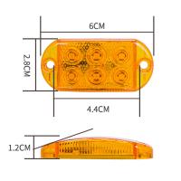 China 60MM 6 Beads Strobe Warning Lamp 12-80V Red Amber White Blue Green LED Side Marker Position Lamp for Truck Trailer Lorry Van RV for sale