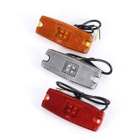 China Reflector Lens Side Marker Lamp 12V/24V/10-30V Red Amber White Clearance & Marker Light Universal Waterproof  Truck Trailer Lamp for sale